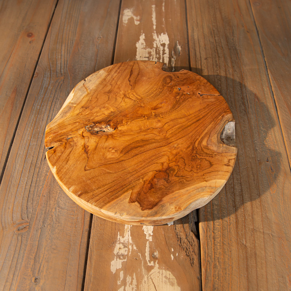 Reclaimed Wood Chopping Board - Round - Large – Rustic House Cornwall